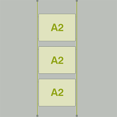 A2 LED window displays | Illuminated Kits | Estate Agents - 3 Panel ...