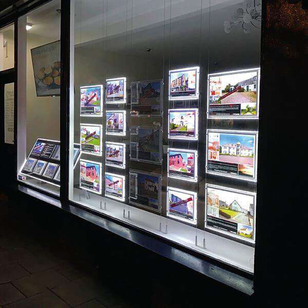 A4 LED Window Display Illuminated Kits, Landscape - 5 Panel | iSpi Trade